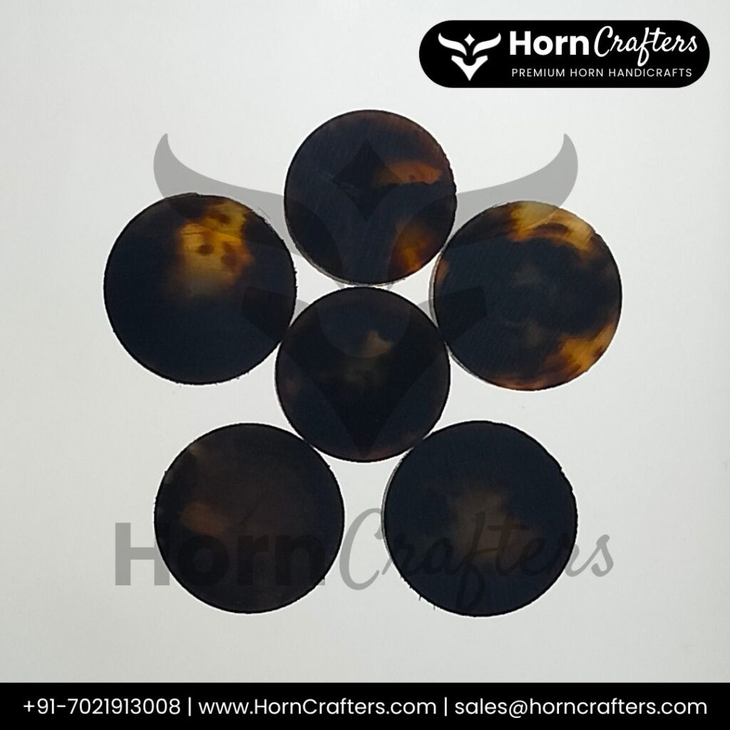 Horn Button Blanks - Color No. 8 C - Horn Crafters